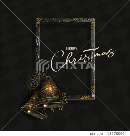 Merry Christmas. Square isolated frame with...のイラスト素材 [132780964] - PIXTA