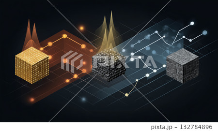 Quantum computing applications, chaos theory,...のイラスト素材 [132784896] - PIXTA