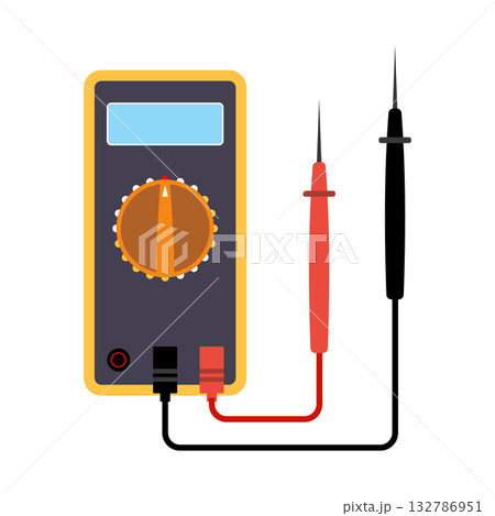 Digital Multimeter with Red and Black Probes...のイラスト素材 [132786951] - PIXTA