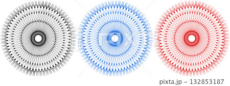 Set of blue, red and black line frames with...のイラスト素材 [132853187] - PIXTA