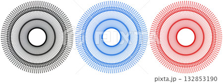 Set of blue, red and black line frames with...のイラスト素材 [132853190] - PIXTA