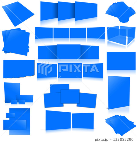 Blue paper letter for layouts and presentation...のイラスト素材 [132853290 ...