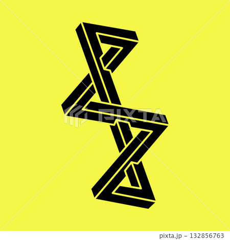 Optical illusion shapes, unreal geometric...のイラスト素材 [132856763] - PIXTA
