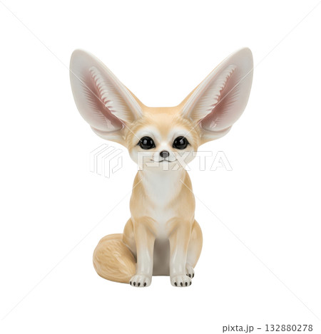 Adorable porcelain fennec fox figurine with...のイラスト素材 [132880278] - PIXTA