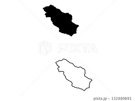 Two similar map like representations show an...のイラスト素材 [132880691] - PIXTA