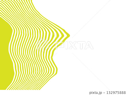 Bright Lime Green Wavy Lines Creating a Dynamic...のイラスト素材 [132975888 ...