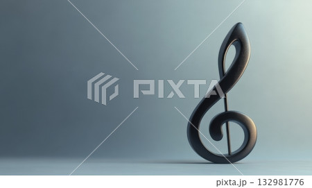 Musical symbol in sleek design with soft...のイラスト素材 [132981776] - PIXTA