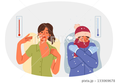 Extreme weather conditions cause problems for...のイラスト素材 [133069678] - PIXTA