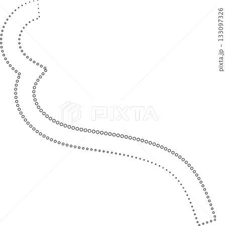 Curved dotted line playful. Element for funのイラスト素材 [133097326] - PIXTA