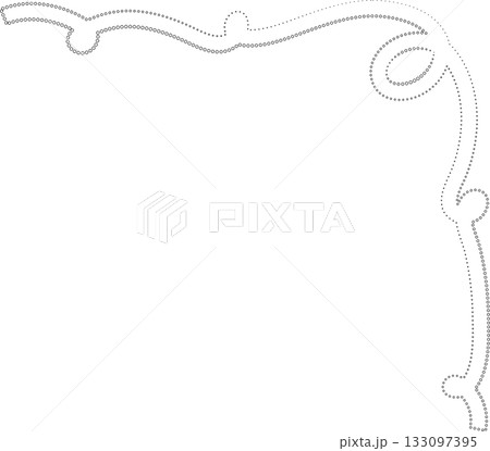 Curved dotted line playful. Element for funのイラスト素材 [133097395] - PIXTA