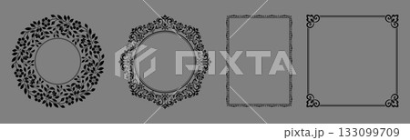 Set of decorative frames Elegant vector element...のイラスト素材 [133099709] - PIXTA
