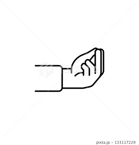 Pinched finger gesture vector icon. Hand...のイラスト素材 [133117229] - PIXTA