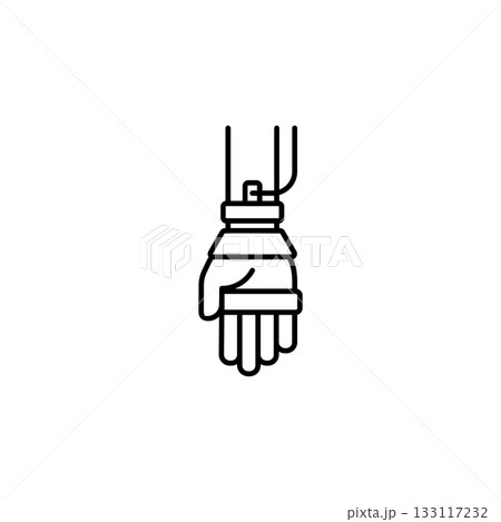 Sick hand vector icon. Hand gesture icon line...のイラスト素材 [133117232] - PIXTA