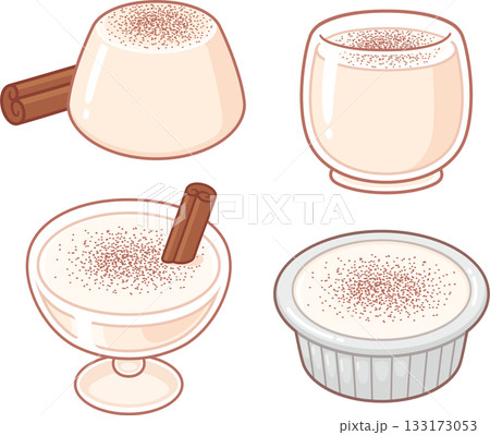 Tembleque pudding cartoon illustration setのイラスト素材 [133173053] - PIXTA