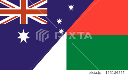 Flag of Australia and Madagascar. Two Flags...のイラスト素材 [133186235] - PIXTA