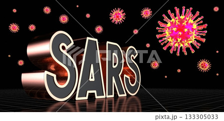 SARS virus concept - 3D illustrationのイラスト素材 [133305033] - PIXTA