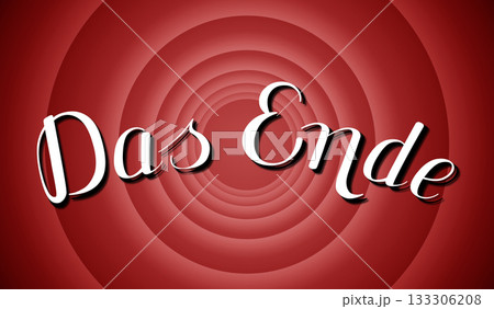 The end in German - classic movie screenのイラスト素材 [133306208] - PIXTA