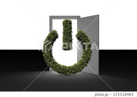 Digital composite image of turn off sign and...のイラスト素材 [133318465] - PIXTA