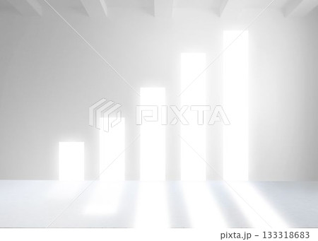 Five light shafts are casting reflections on...のイラスト素材 [133318683] - PIXTA