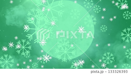 Displaying green translucent circle glowing in...のイラスト素材 [133326393 ...