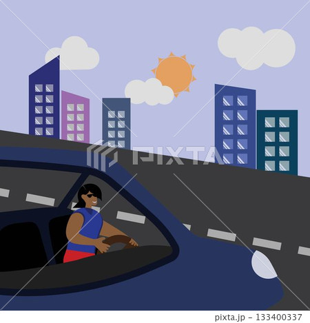 Depicting Various Scenes Of Modern City Life...のイラスト素材 [133400337] - PIXTA