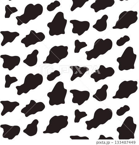 Cow spots seamless pattern holstein with black...のイラスト素材 [133487449 ...