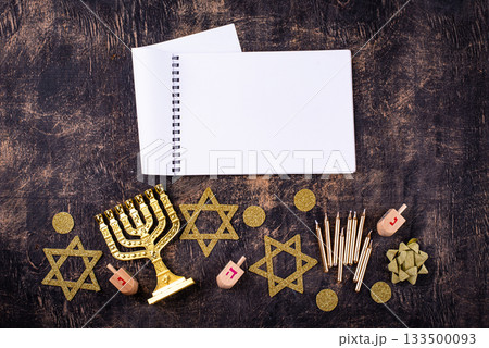 Traditional Jewish holiday Hanukkah backgroundの写真素材 [133500093] - PIXTA