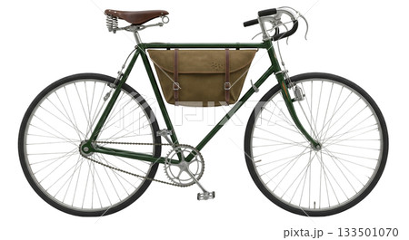 A classic dark green diamond frame bicycle...のイラスト素材 [133501070] - PIXTA