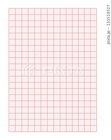 Blank graph paper with fine red grid linesのイラスト素材 [133519527] - PIXTA