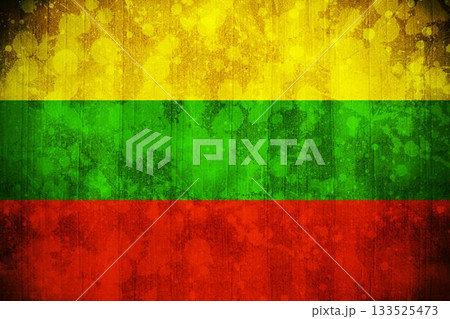 Full frame of Lithuanian Flagのイラスト素材 [133525473] - PIXTA