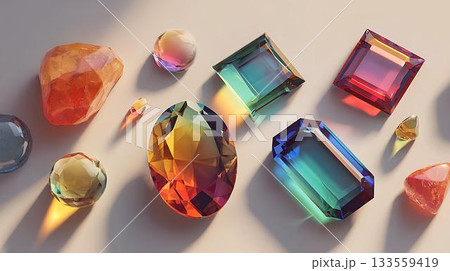 abstract background from colorful gemstonesのイラスト素材 [133559419] - PIXTA