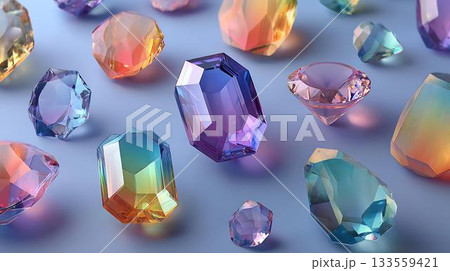 abstract background from colorful gemstonesのイラスト素材 [133559421] - PIXTA