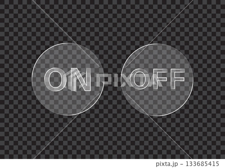 Transparent ON OFF Button Icons Clipart on...のイラスト素材 [133685415] - PIXTA