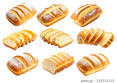Set of English Muffin bread with a soft...のイラスト素材 [133712113] - PIXTA