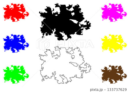Potiskum city (Federal Republic of Nigeria,...のイラスト素材 [133737629] - PIXTA