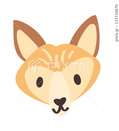 Cute cunning fox animal avatarのイラスト素材 [133738670] - PIXTA