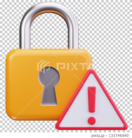 Warning Security Padlockのイラスト素材 [133746840] - PIXTA