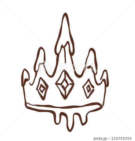 Winter royal crown melting into dreamy castle...のイラスト素材 [133753355] - PIXTA