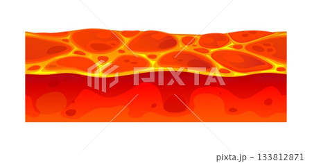 Game ground soil layer of lava, molten magma...のイラスト素材 [133812871] - PIXTA