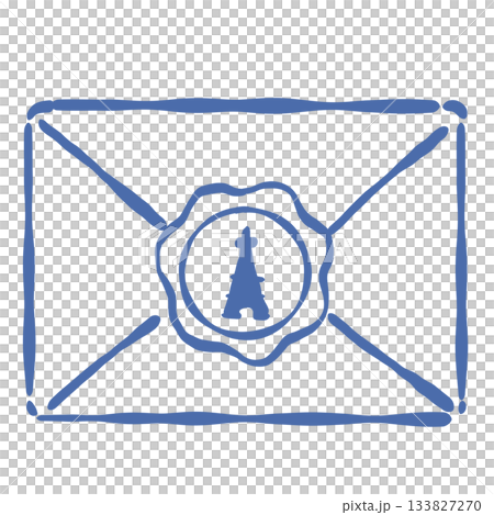 Paris love letter sealed with winter magic and...のイラスト素材 [133827270 ...