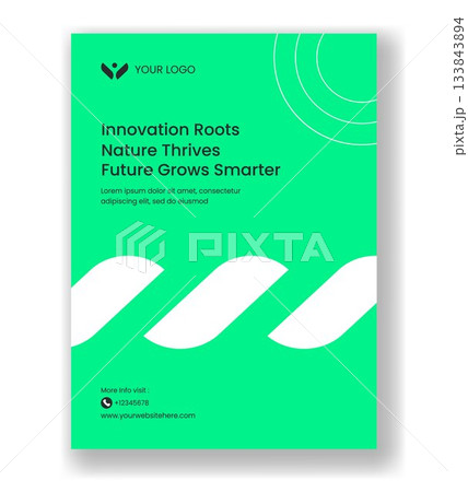 Vertical Poster Displaying Modern Smart Farming...のイラスト素材 [133843894 ...