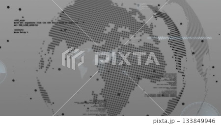 World map with data points and coding image...のイラスト素材 [133849946] - PIXTA