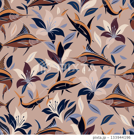 Luxury conversational vector seamless pattern...のイラスト素材 [133944196] - PIXTA