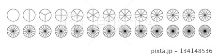 Parts of diagram wheel from 1 to 26. Pie chart...のイラスト素材 [134148536 ...