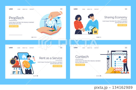 Vector illustrations showcasing proptech,...のイラスト素材 [134162989] - PIXTA