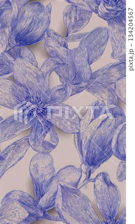 Seamless pattern of high-detail floralのイラスト素材 [134204567] - PIXTA