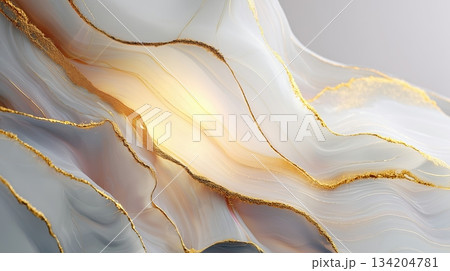 Golden Marble Light Flowのイラスト素材 [134204781] - PIXTA