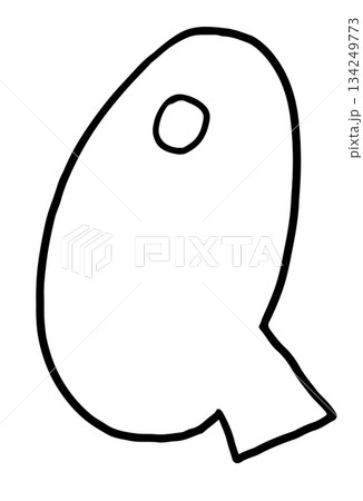 Hand drawn Q alphabet letter outline for...のイラスト素材 [134249773] - PIXTA