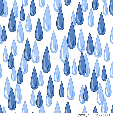 Tears drops pattern blue liquid shapes...のイラスト素材 [134273454] - PIXTA