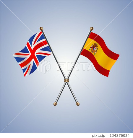United Kingdom and Spain flag relationsのイラスト素材 [134276024] - PIXTA